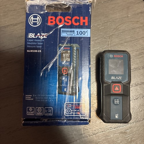 Bosch Blaze 100ft Backlit Laser Measure - Blue (GLM100-23) | eBay