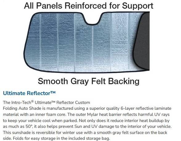 Ultimate Reflector Folding Custom Sun Shade & bag for MERCURY Shield ...