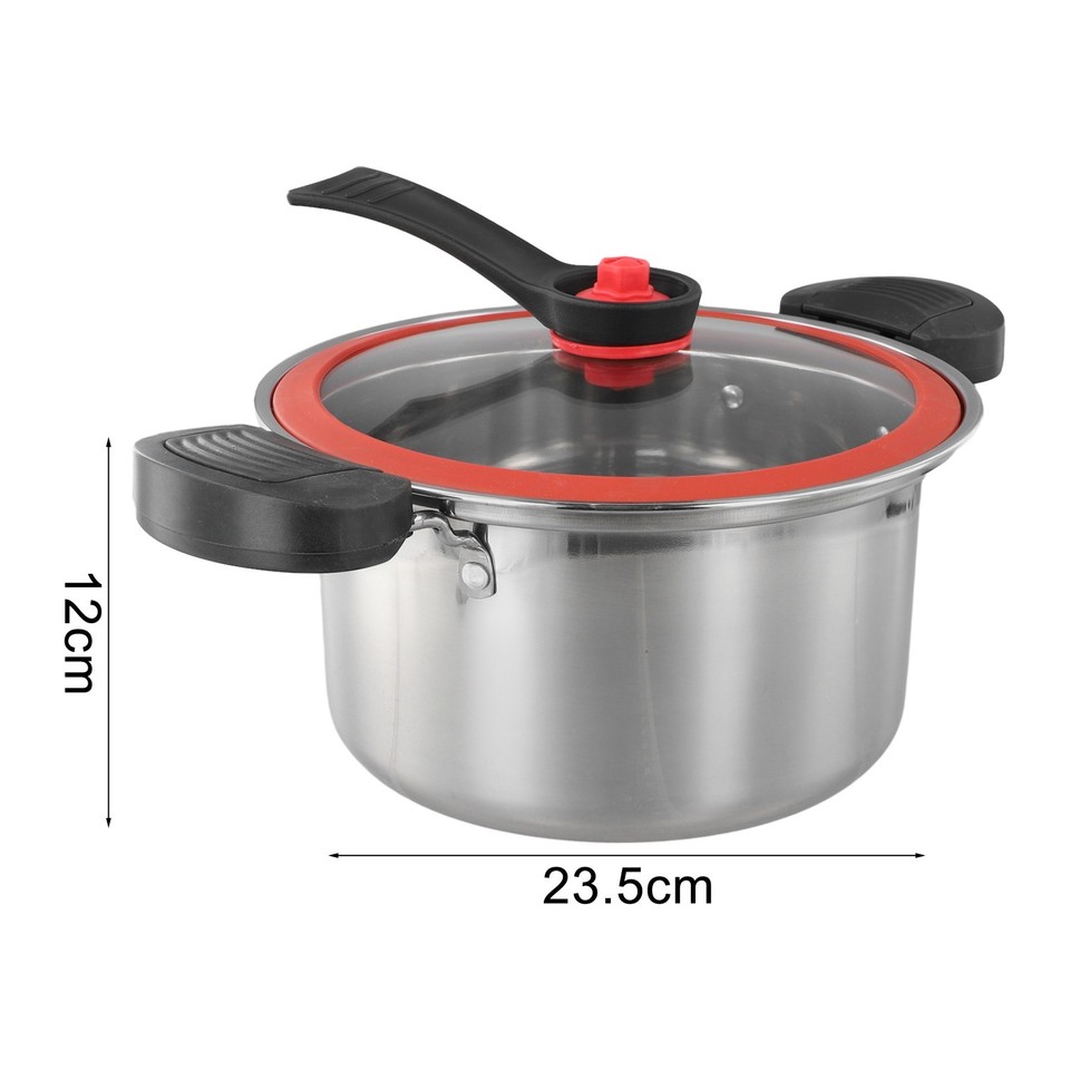 3.5L Pressure Cooker Easy Food Release Space-saving Design Kitchen ...