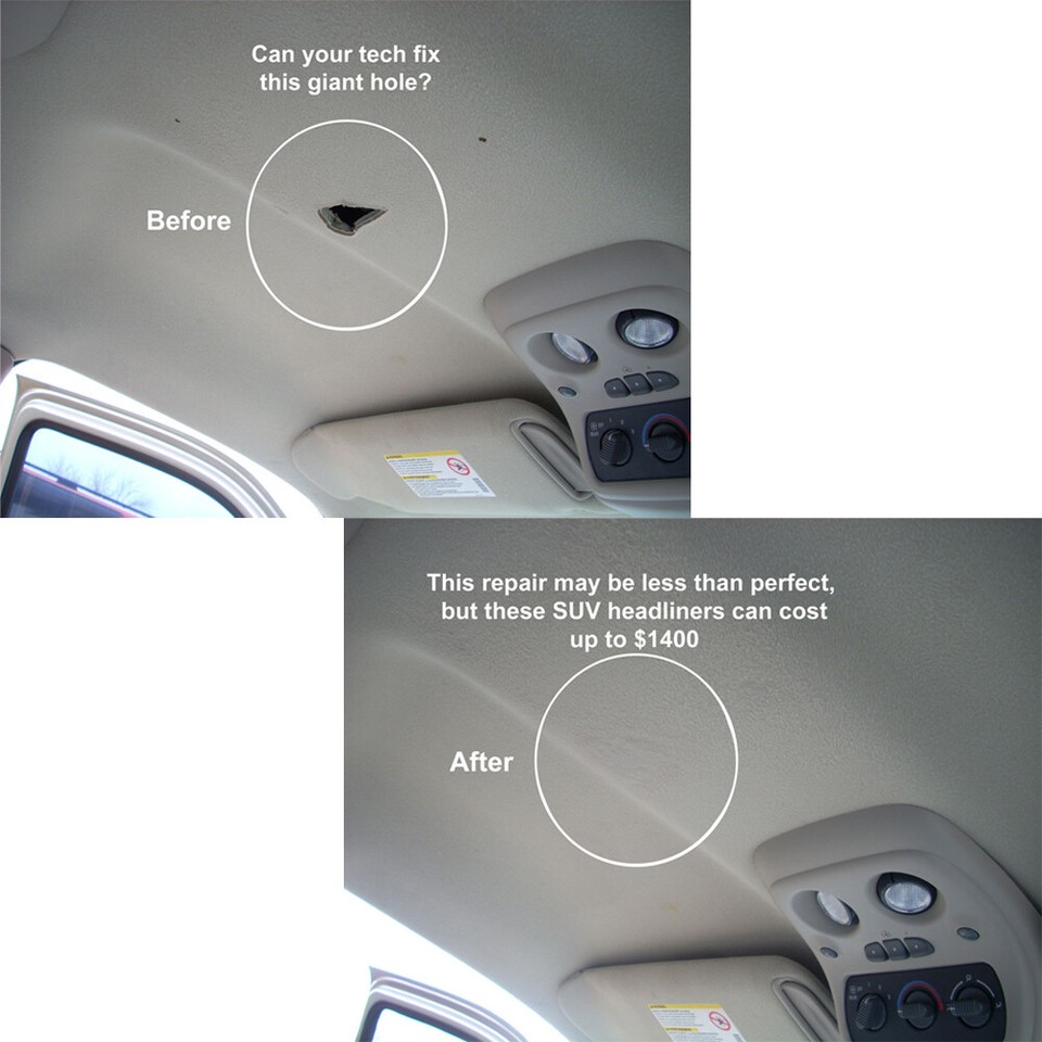 Suede Headliner Fabric Foam Backed Aging Roof Lining Dome Replace Gray ...