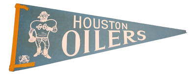 Vintage 1960's Houston Oilers 29" Pennant AFL | eBay