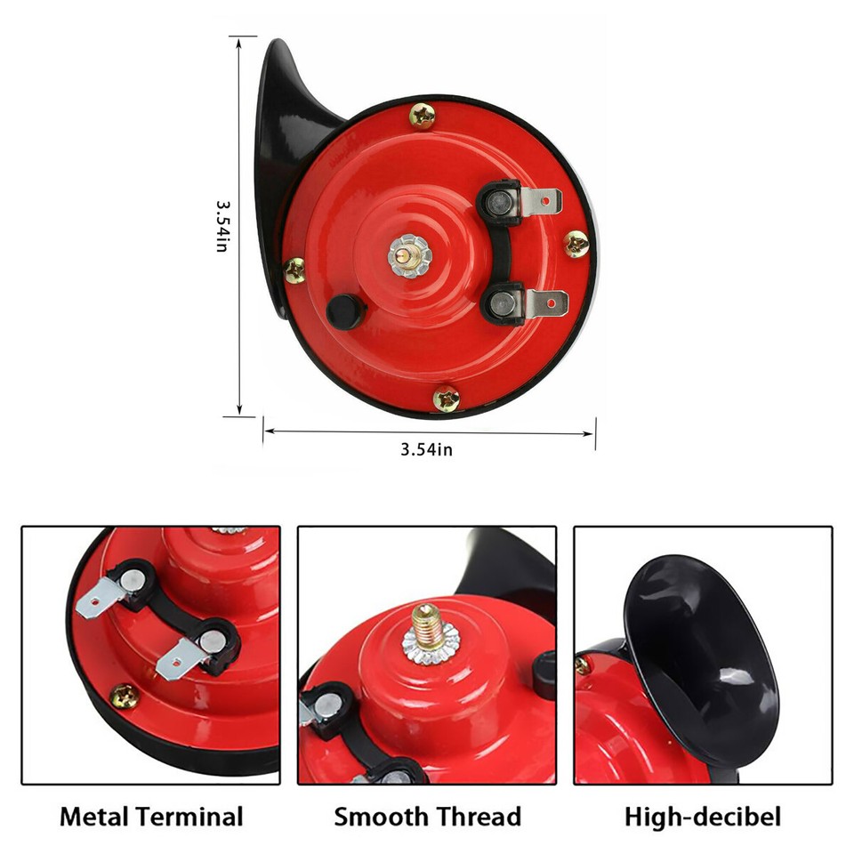 2pcs 300DB 12V Super Snail Air Train Horn For Truck Car Boat Motorcycle ...