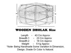 New Dholak Mango Wood Folk Traditional Musical Instrument With Cover ...