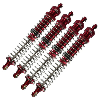 GPM Aluminum Combo Set C (Front + Rear Spring Dampers) Red for Axial ...