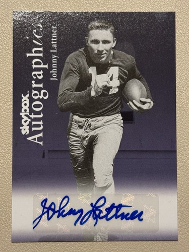 Johnny Lattner 2012 Fleer Retro Autograph (1999 Autographics) 99AU-JL ...