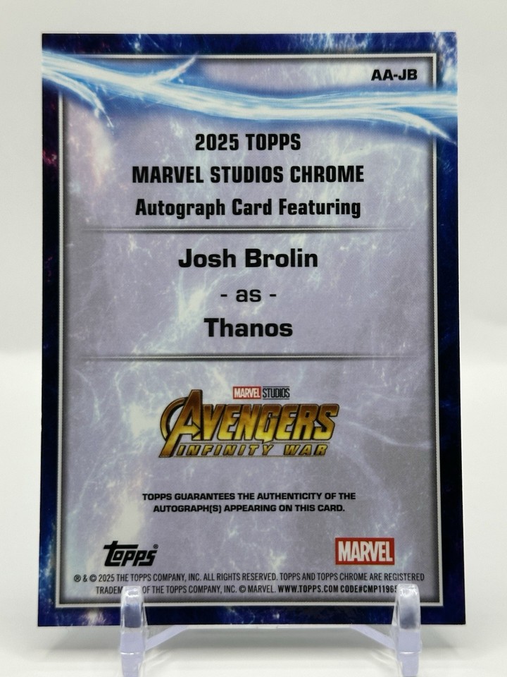 2025 Topps Chrome Sapphire Marvel Studios - Josh Brolin as Thanos Base ...