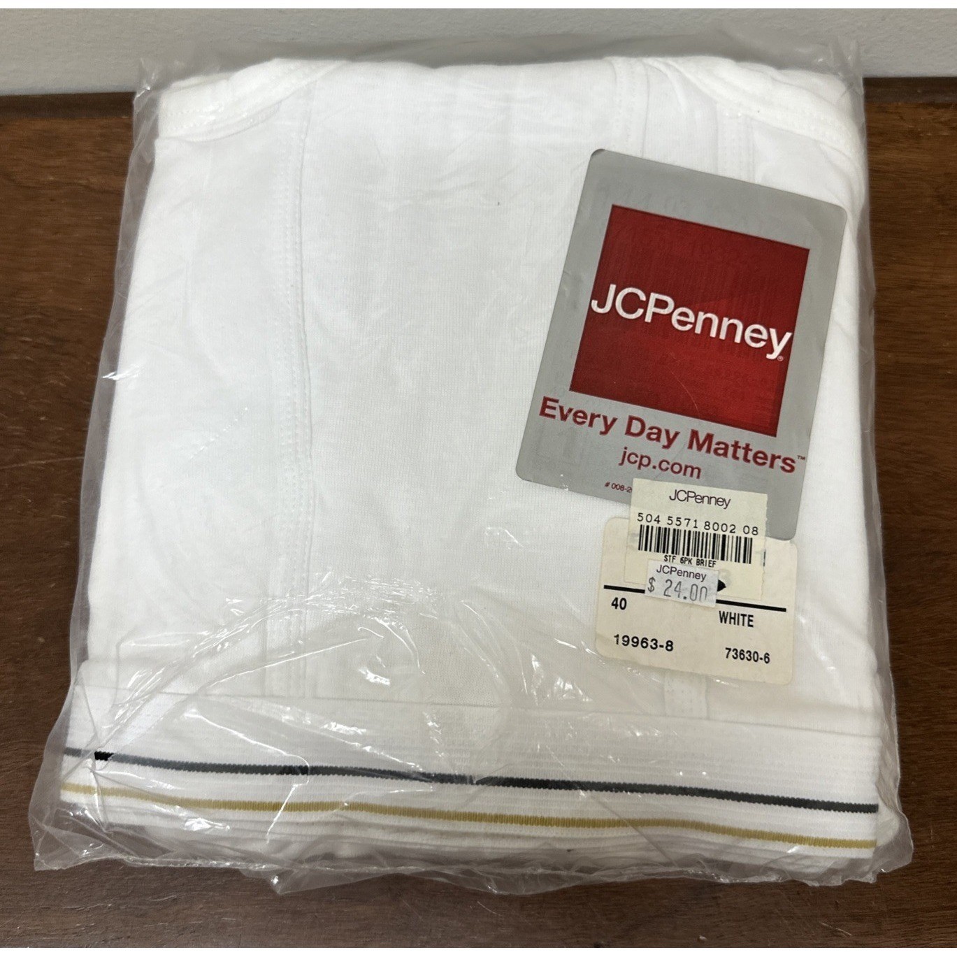 Vtg 6 pack Stafford JCPenney Full Cut Cotton Underwear Briefs Size 40 ...