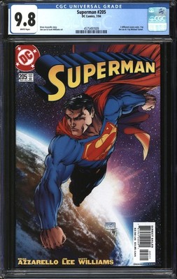 Superman (1987) #205 Michael Turner Cover CGC 9.8 NM/MT | eBay