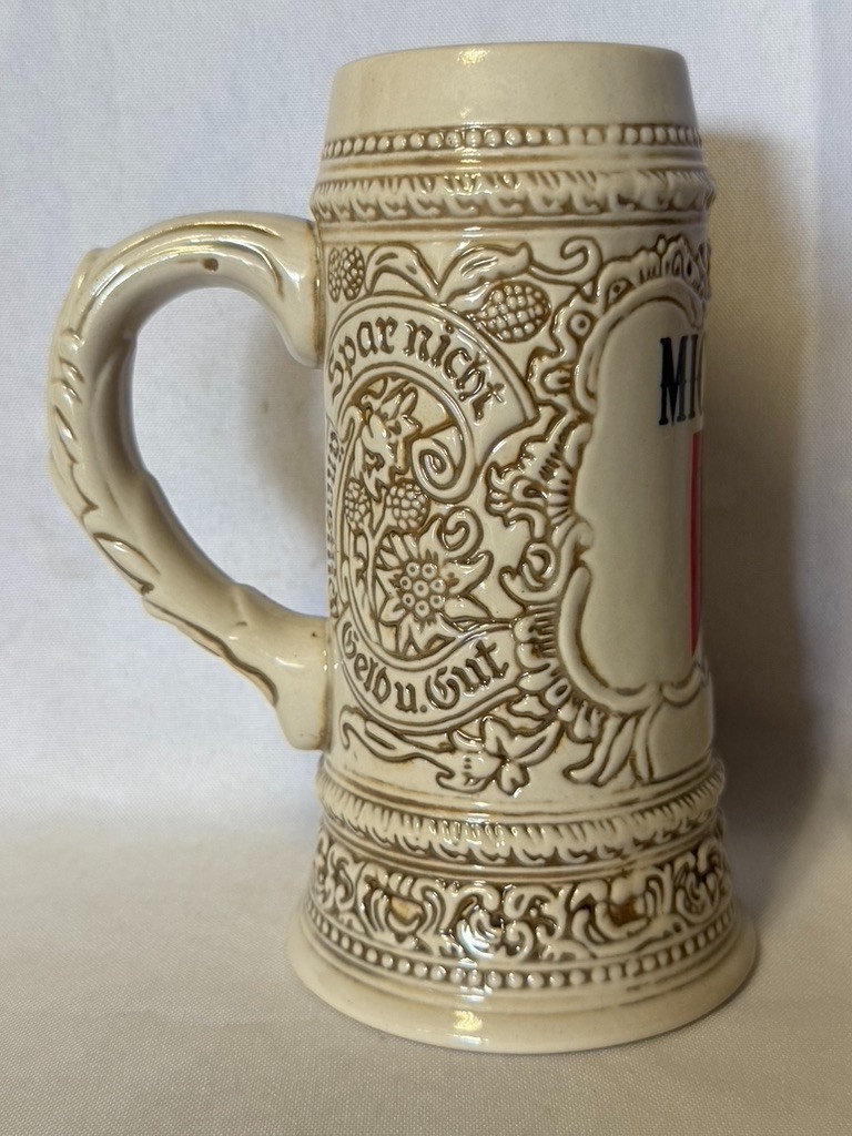 Michelob Red Ribbon Label on CS4 Body Stein Ceramarte Brazil 6 3/8 ...