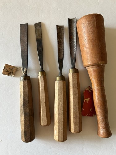 Stubai Austria Carving Gouges Tools No 1, 4, 7 and Malet. One has no ...