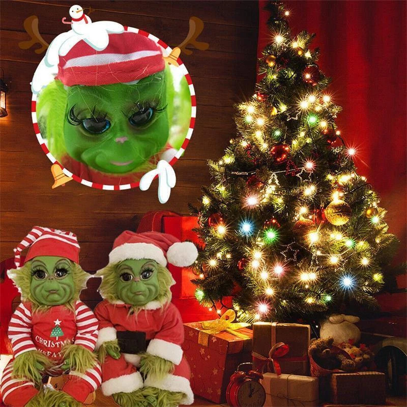 Christmas Grinch Baby Stuffed Plush Toys Grinch Doll Xmas Kids Gifts ...