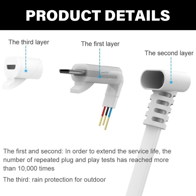 Flexible Waterproof Camera Charging Cable USB Outdoor long Flat ...
