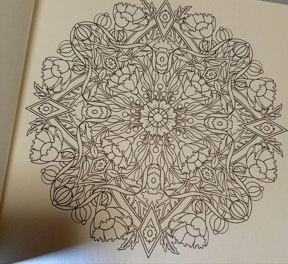 Flower Mandalas Coloring Book to Soothe Mind Near Mint by Cynthia ...