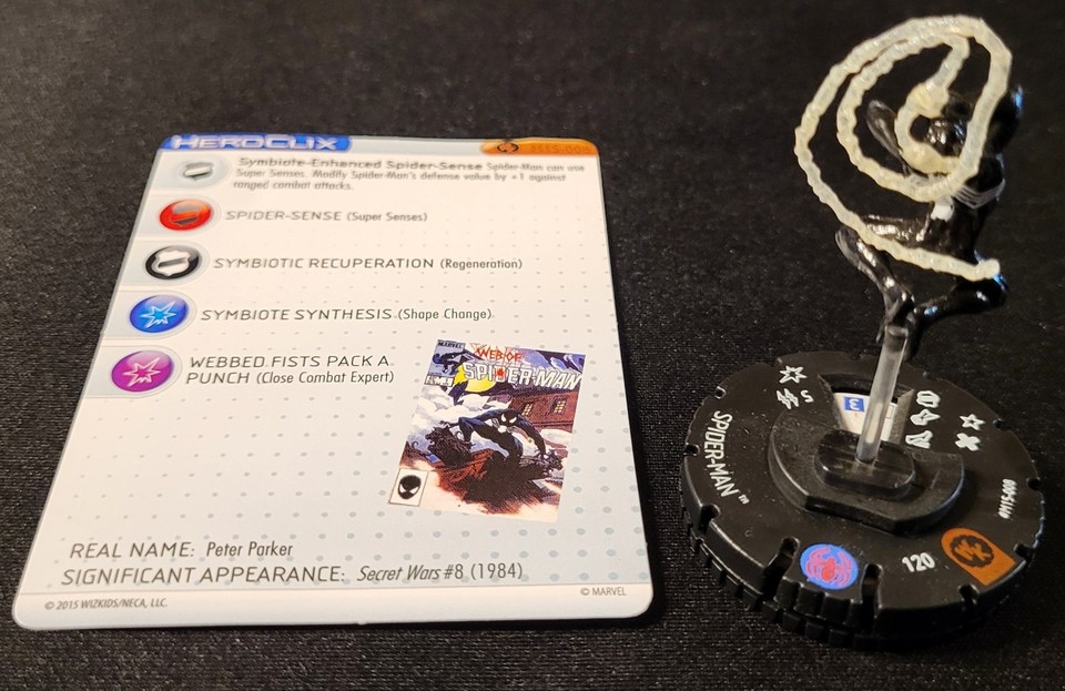 Heroclix Marvel 2015 OP Prize Spider-Man Symbiote Suit #M15-008 With ...