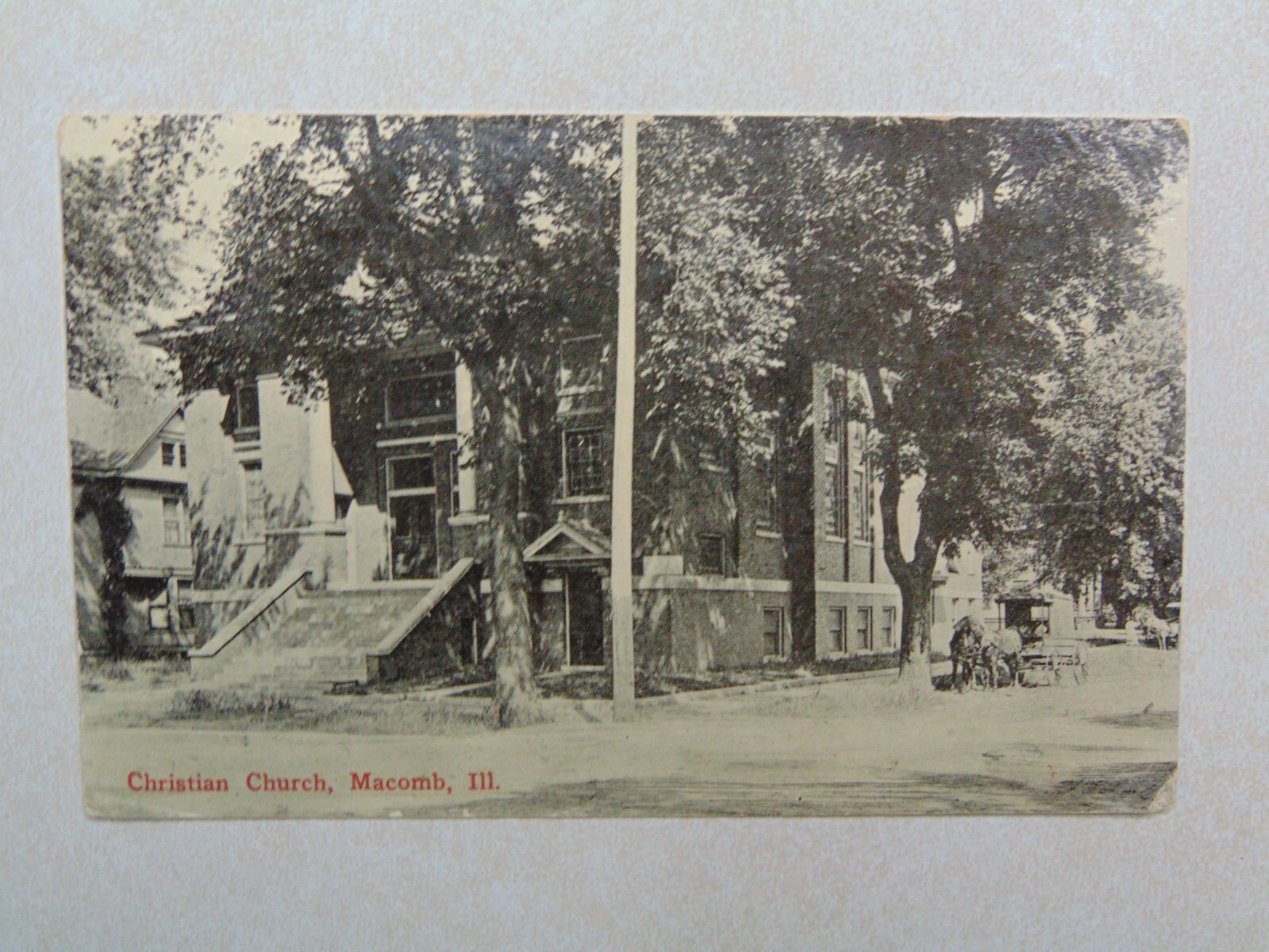 D953 Postcard Christian church Macomb IL Illinois | eBay