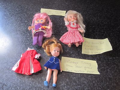 3 VTG MINI DOLLS CLOTHES PINKY FLATSY REMCO TRESSY Penny Brite doll ...