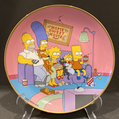 The Simpsons Decorative Plate “A Family For The 90’s” 1991 Franklin ...