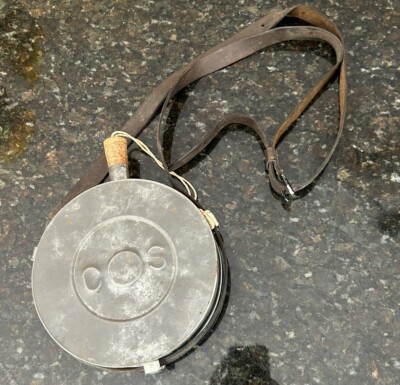 Very Rare Confederate States Civil War Tin Drum Canteen W/ Strap, “CS ...