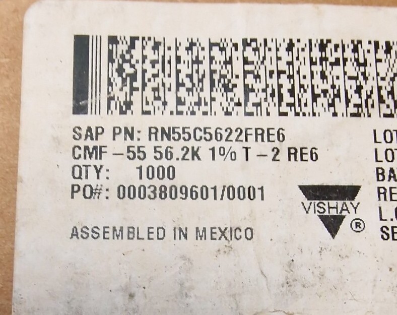 Vishay Dale RN55 Precision Resistors, Axial, Mil Spec. Various, Lot of ...