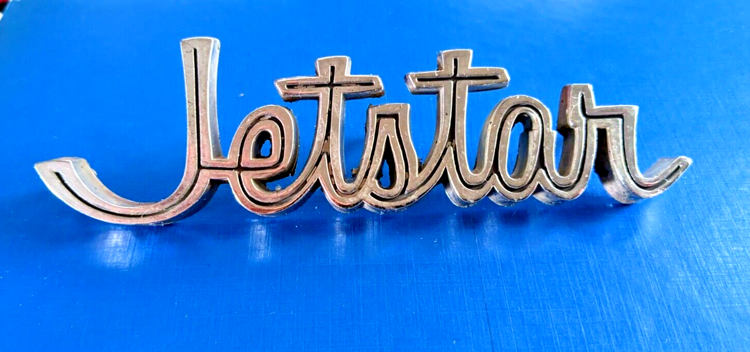 Original Oldsmobile JETSTAR Script Nameplate Emblem Metal 5.5" | eBay