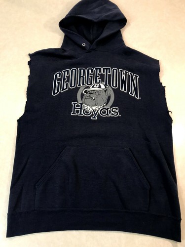 Vintage Georgetown Hoyas Mens XL Crew Neck Sweatshirt Muscle Tee Blue ...