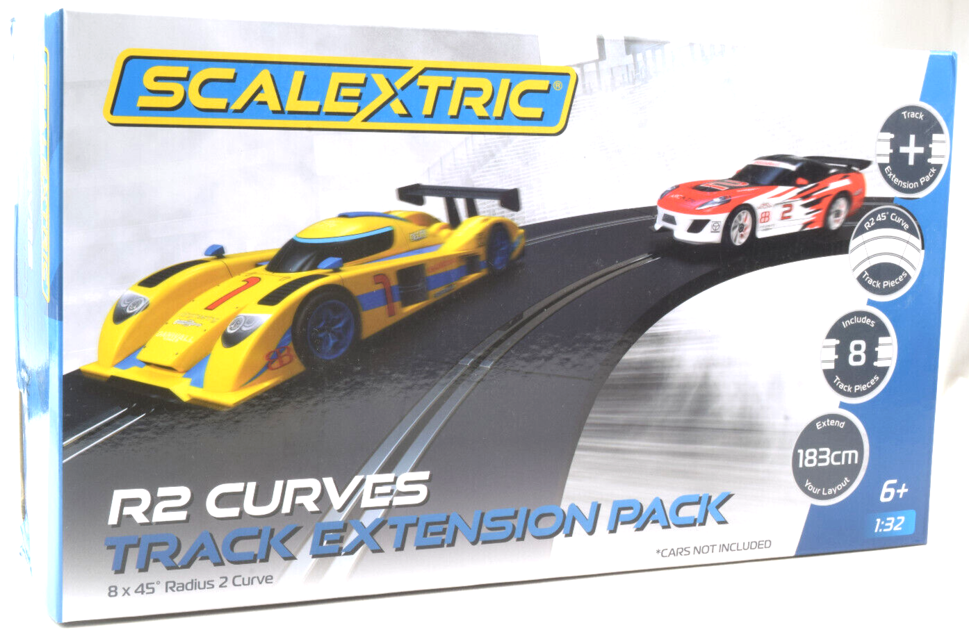 Scalextric R2 Curve Track Extension Pack -8pcs C8206 Radius 2 Curve ...