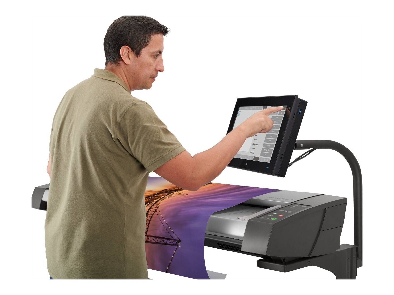 HP Hd Pro 2 42-in Scanner Color Wide Format Scanner W/Computer 5EK00A# ...