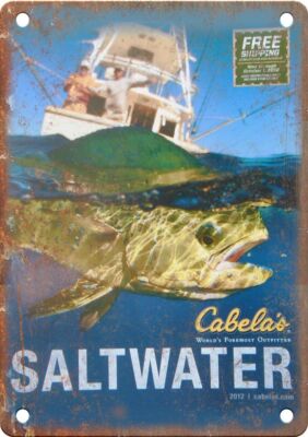 Vintage Cabela's Fishing Advertisment Reproduction Metal Sign FF08 | eBay