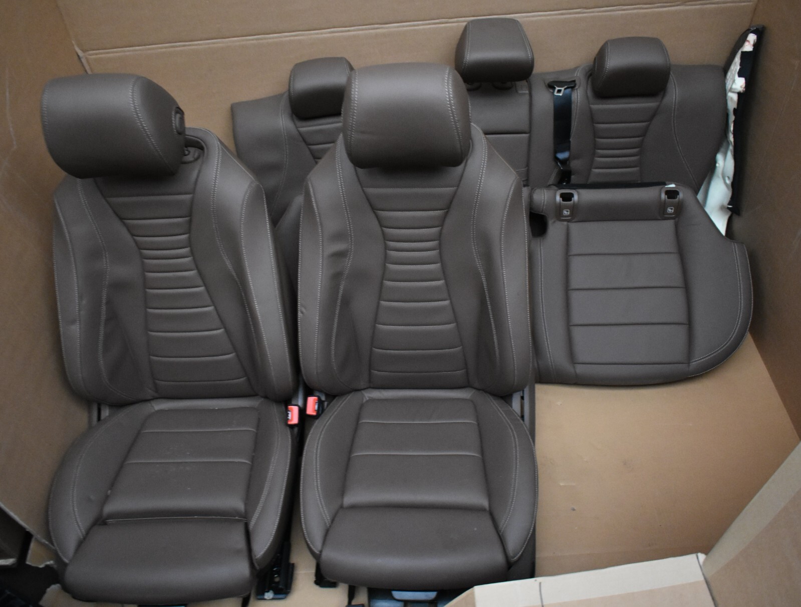 Mercedes w213 E Klasse Leder Sitz Innenausstattung braun Sitzgarnitur ...