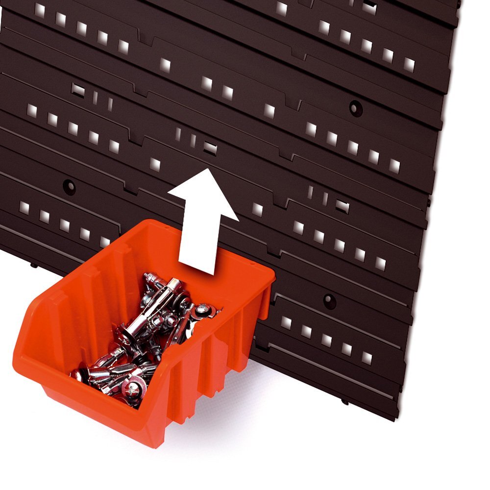 Wall Mounted Storage Board Set For Garage DIY Tools Organiser Rack ...