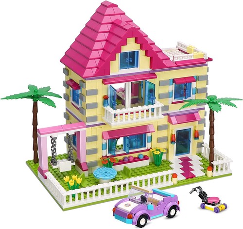 COGO 4512 Dream Girls Friends Beach House Villa Building Blocks Set ...