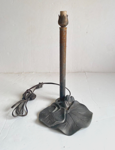Vintage Cast Metal Lily Pad Table Lamp Base Lilies Pads Victorian ...