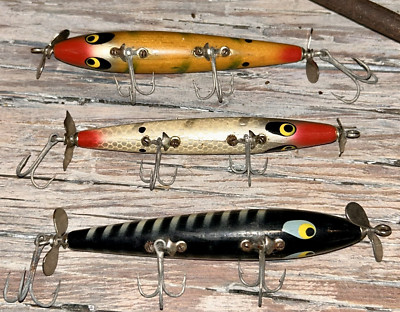 (3) Vintage Smithwick Devils Horse Top Water Fishing Lures Lot of 3 ...