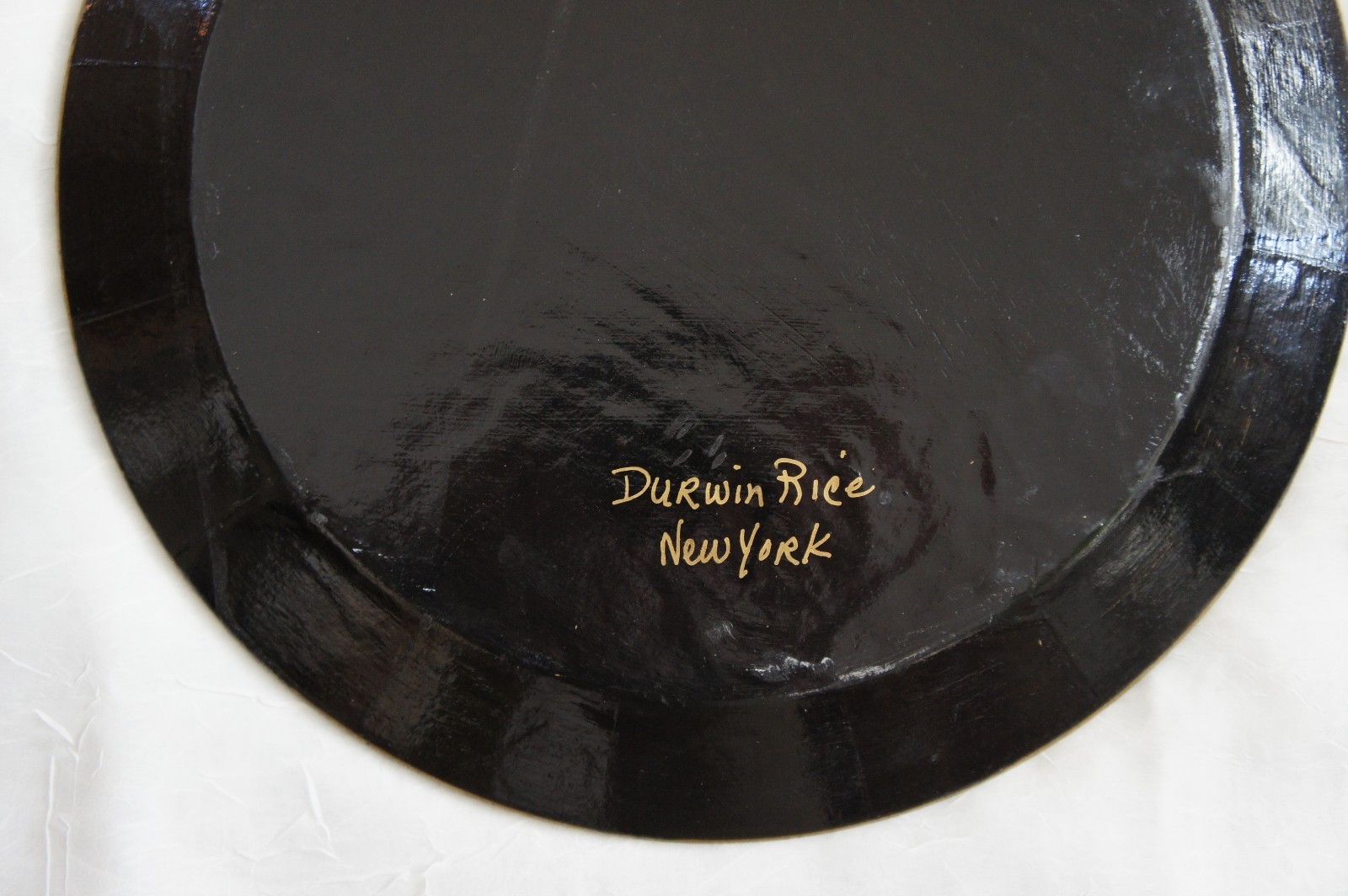 DURWIN RICE New York artist Decoupage Plate 13" One of a kind ! | eBay