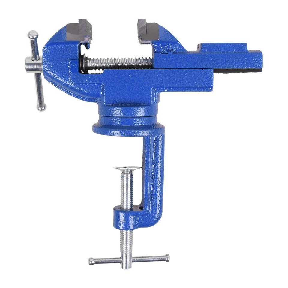 Heavy Duty Clamp-On Vise 360° Swivel Base Portable Table Bench Vice ...