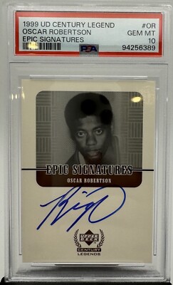 1999 UD Century Legend Oscar Robertson Epic Signatures AUTO PSA 10 ...
