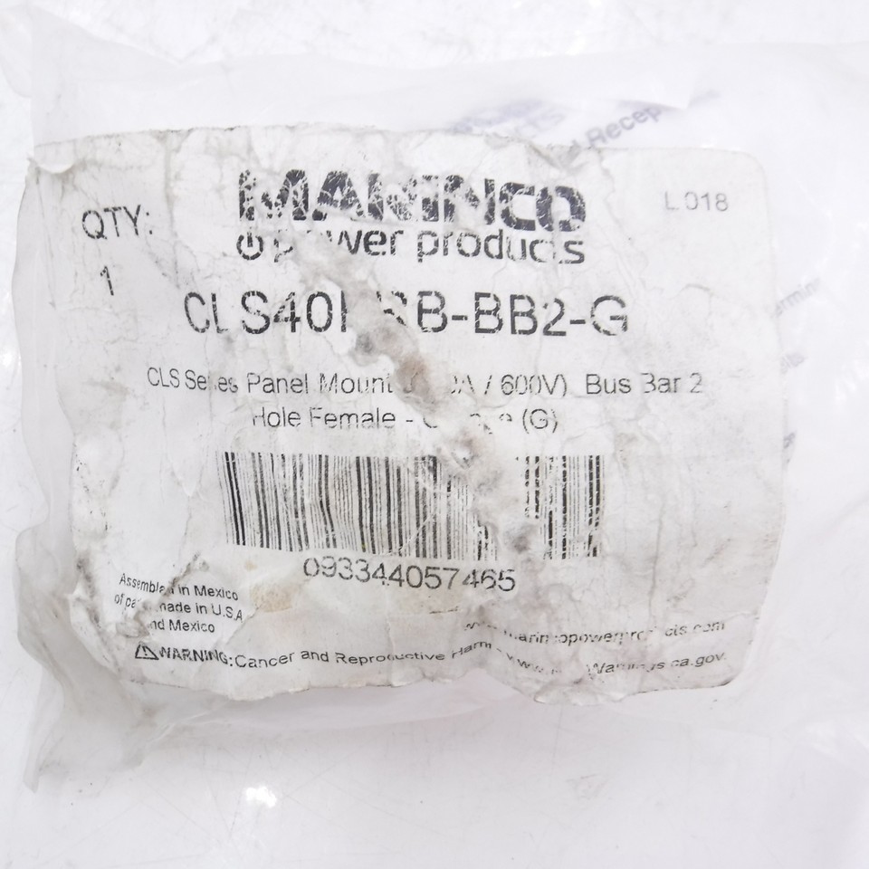 Marinco CLS Series Panel Mount Bus Bar 2 Hole Female Orange | eBay