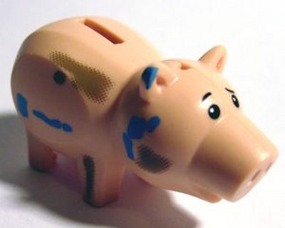 LEGO - Animal - Pig 'Hamm' Mini Figure with Dirt Pattern - Light Flesh ...