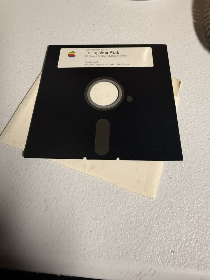 Apple At Work II IIe IIc vintage computer software Floppy Tested See ...