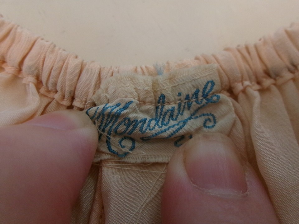 VINTAGE 1920s 30s MONDAINE TAP PANT PANTIES PEACH FRENCH SILK LOTS OF ...
