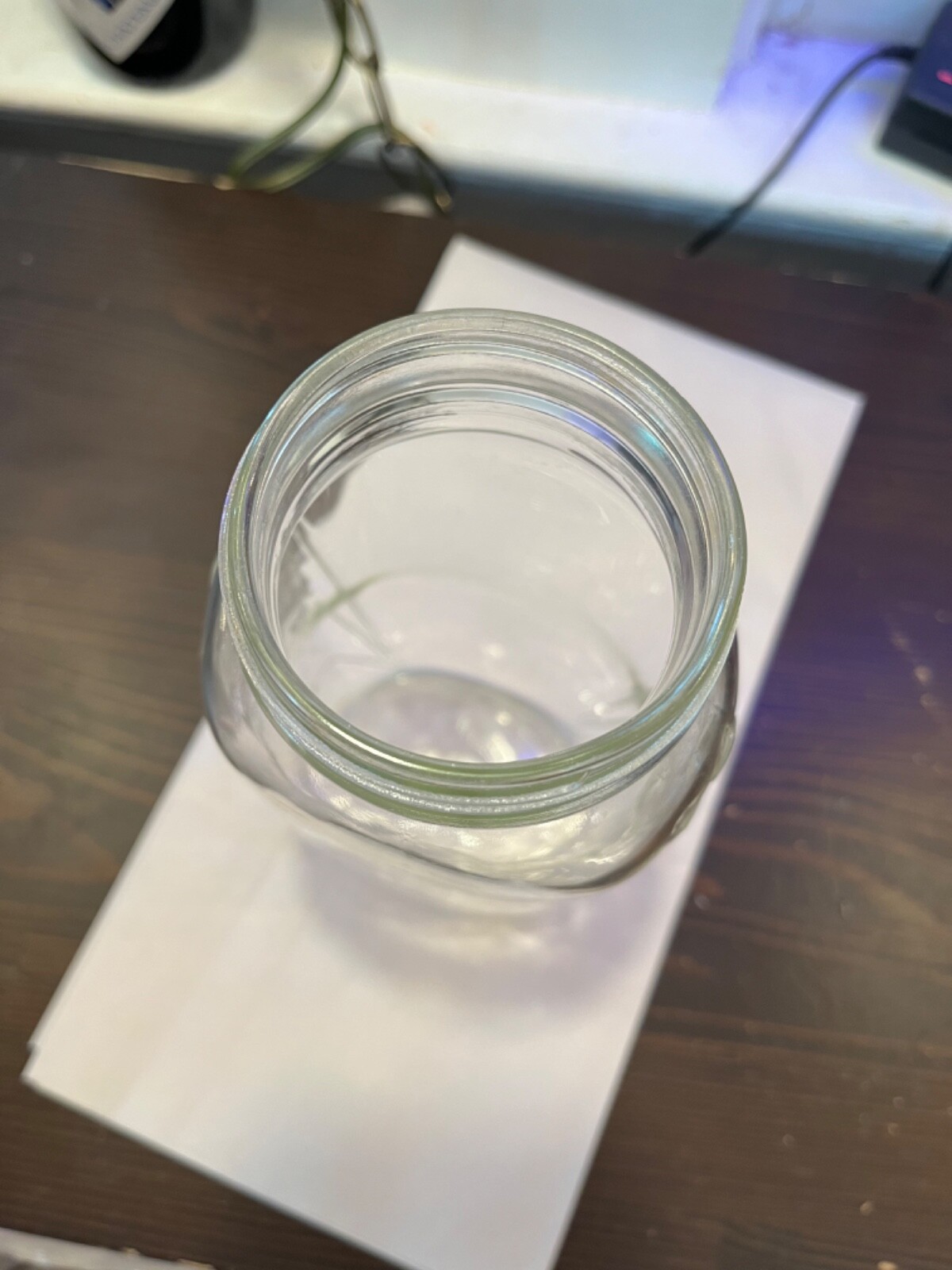 VINTAGE Knox Glass Co. ART DECO DIAMONDS DOWN SIDES CLEAR GLASS CANNING ...