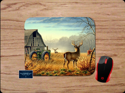 TRACTOR BARN FARM BUCK DEER ART CUSTOM MOUSE PAD DESK MAT HOME SCHOOL ...