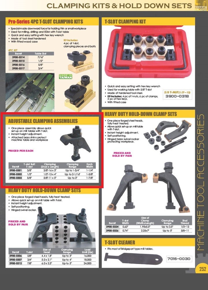 5/8-11 X 5" ADJUSTABLE CLAMPING ASSEMBLY (3900-0303) | eBay