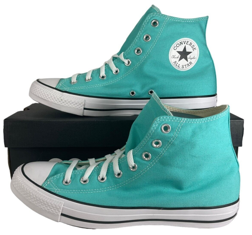 Converse Chuck Taylor CTAS Hi Sneakers Electric Aqua Blue 171262F Size ...