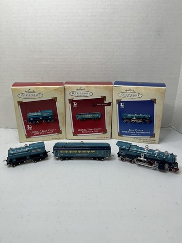 Hallmark Lionel Trains Blue Comet 400E Steam Locomotive & Passenger Car ...