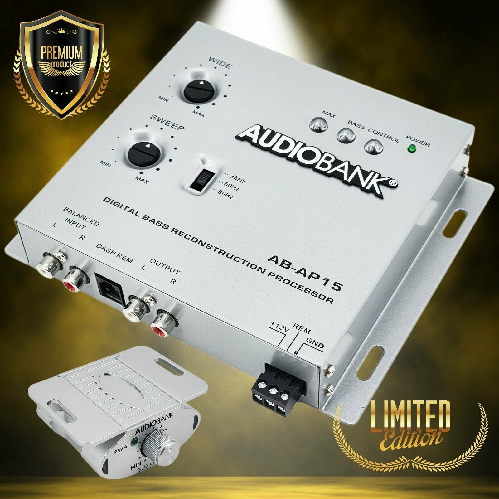 Audiobank AP15 Digital Bass Processor, Crossover For Car Subwoofer ...