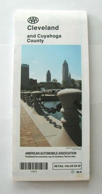 VINTAGE AAA 1993 CLEVELAND AND CUYAHOGA COUNTY MAP | eBay