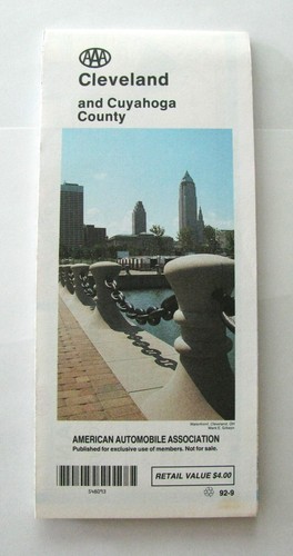 VINTAGE AAA 1993 CLEVELAND AND CUYAHOGA COUNTY MAP | eBay