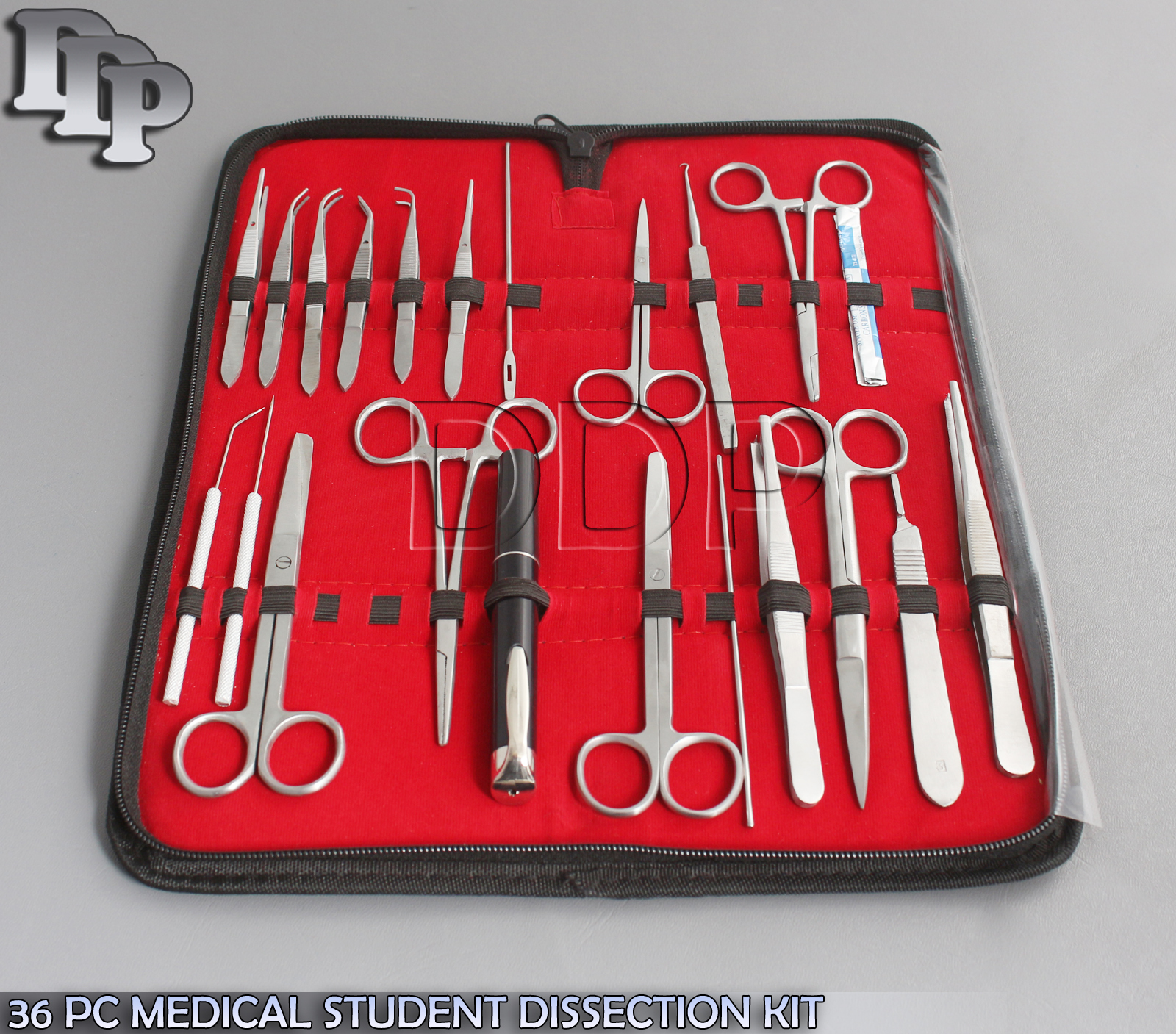 36 PC MEDICAL STUDENT DISSECTION KIT SURGICAL INSTRU W/SCALPEL BLADE ...