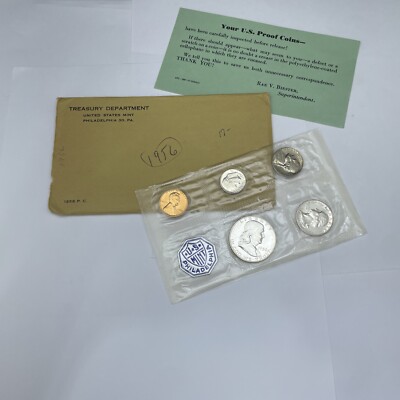 1956-P.C. Treasury Department United States Mint Philadelphia Coin Set ...